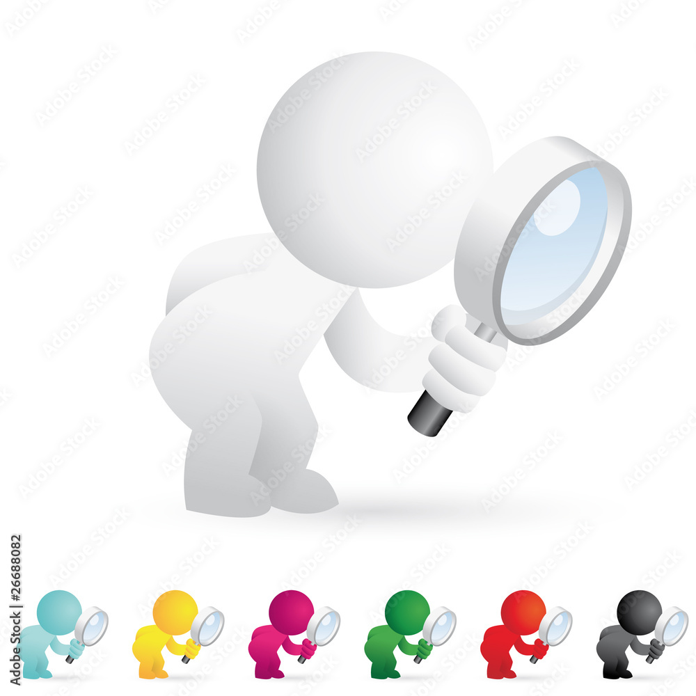 Bonhomme recherche Stock Vector | Adobe Stock