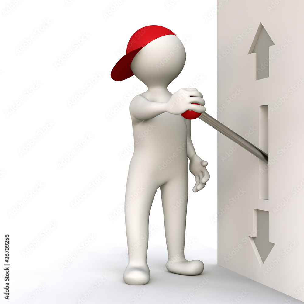 3D Man switch Stock Illustration | Adobe Stock