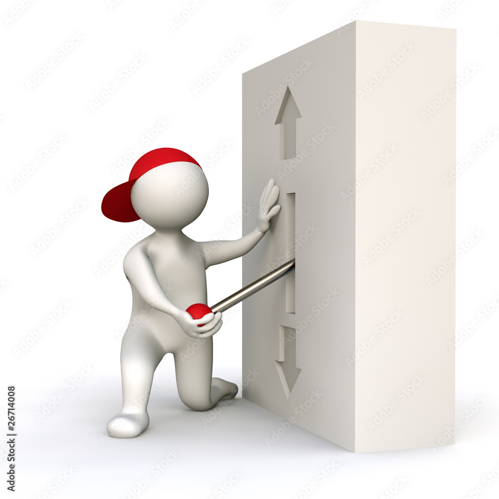 3D Man switch over Stock-Illustration | Adobe Stock