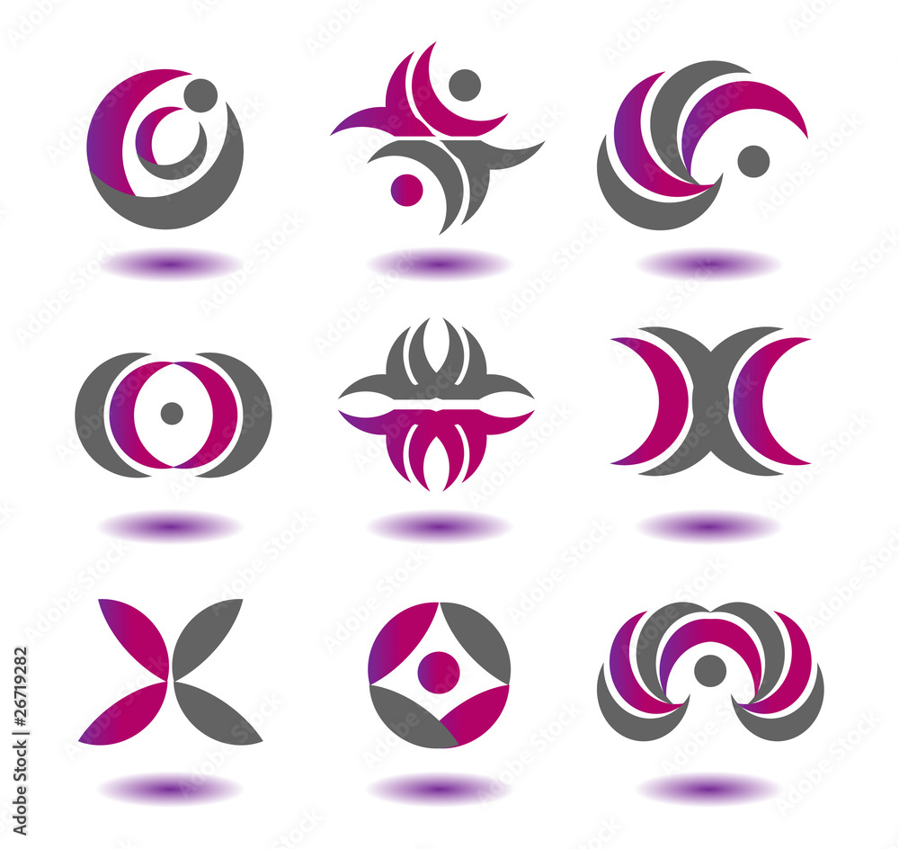 vector version. Set of different abstract symbols for design. Jp Stock ...