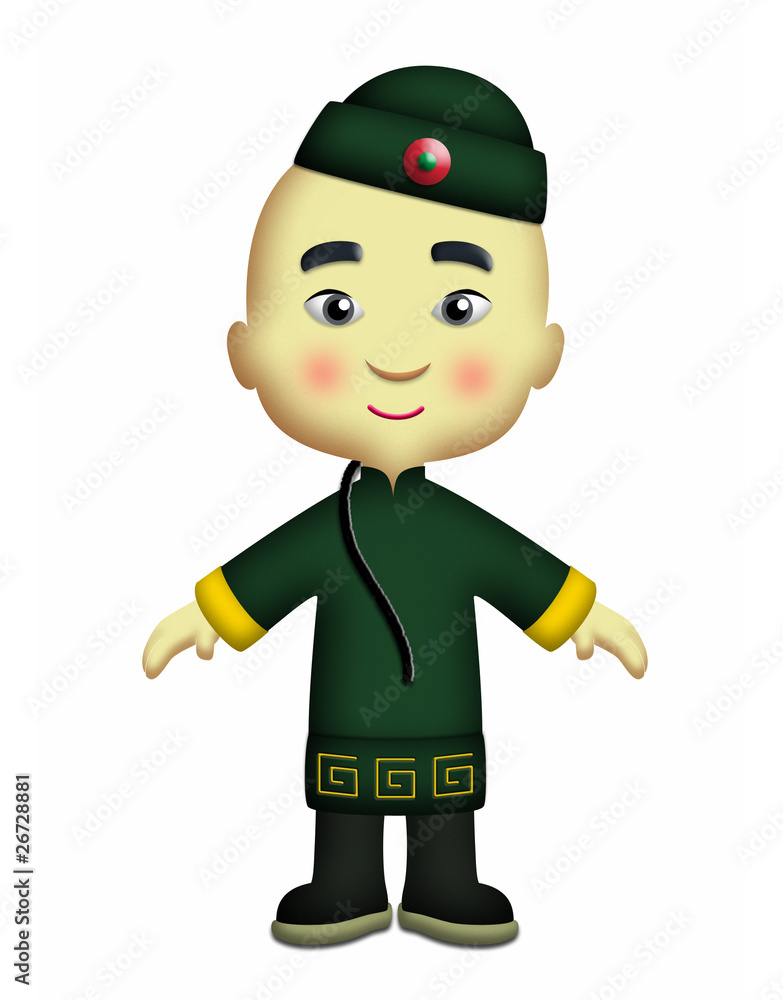 Chinese Boy Stock Illustration | Adobe Stock