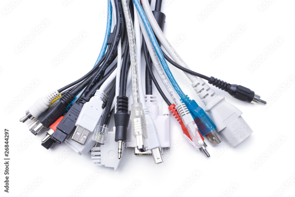 verschiedene Kabel Stock-Foto | Adobe Stock
