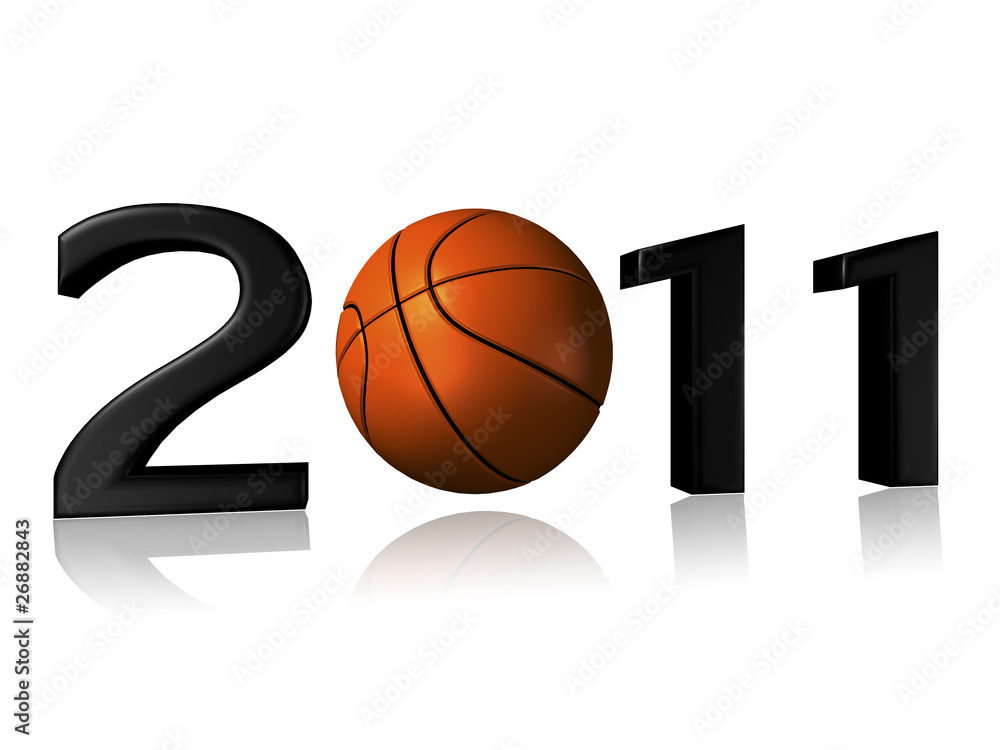 Big 2011 basketball logo on a white background Stock Illustration ...