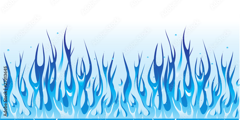Blue fire border Stock Vector | Adobe Stock