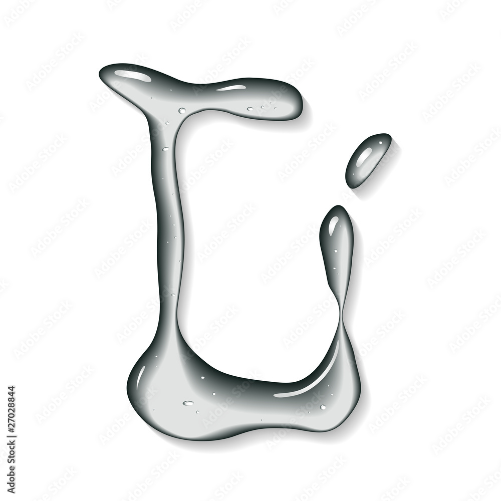 Water letter L Stock Vector | Adobe Stock