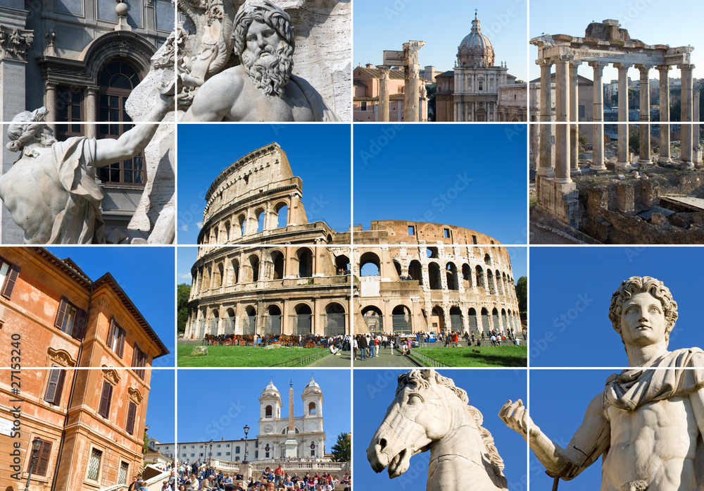 Foto Stock Roma, collage 1 | Adobe Stock