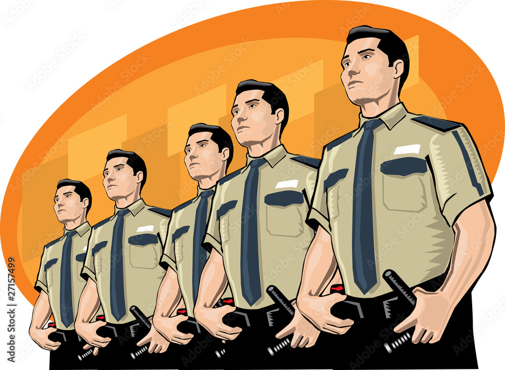 Set of five guards Stock Vector | Adobe Stock