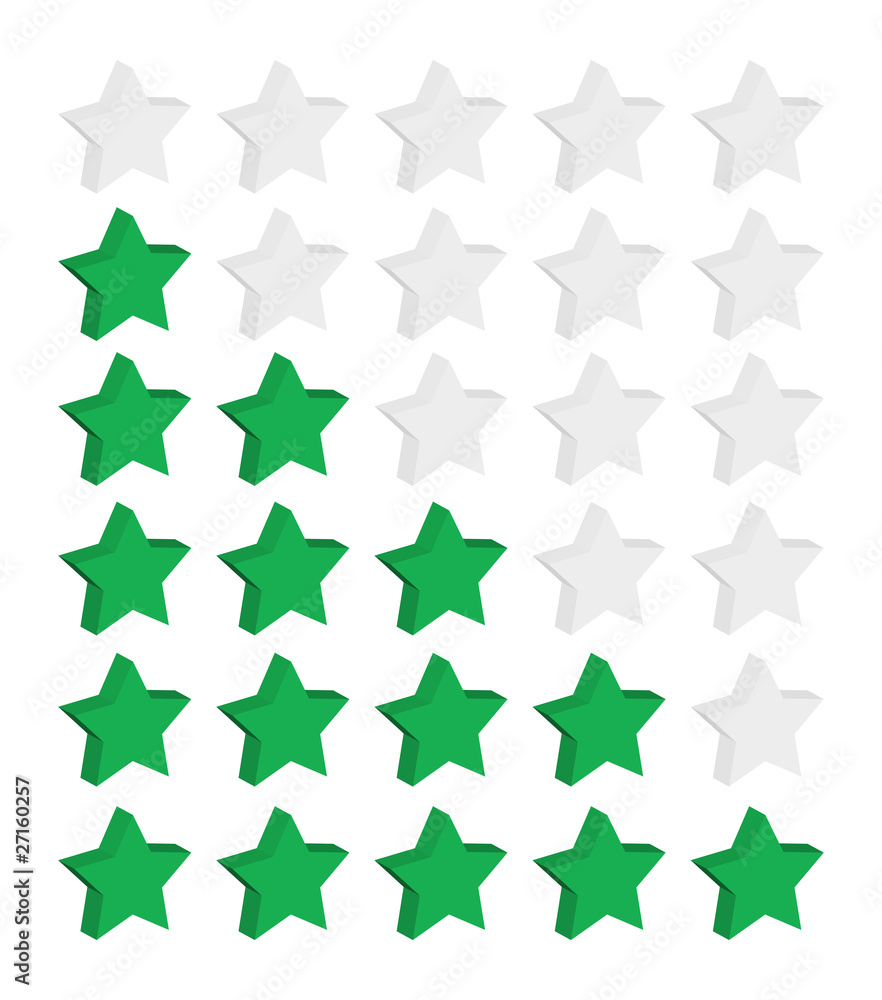 3D Rating Stars (customer satisfaction feedback mark out of 5) Stock ...