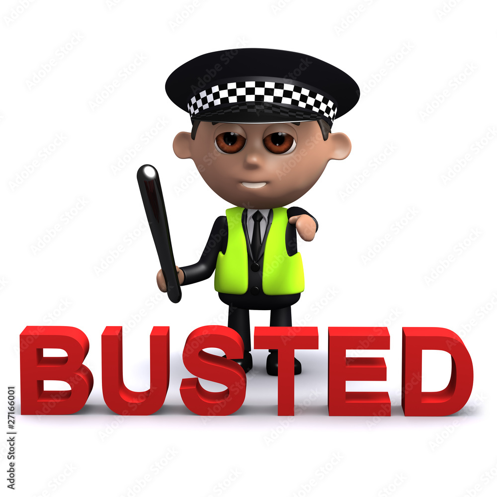 Busted! Stock Illustration | Adobe Stock