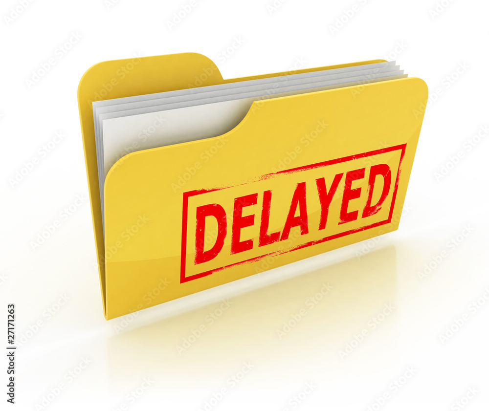 delayed folder icon over the white background Stock Illustration ...