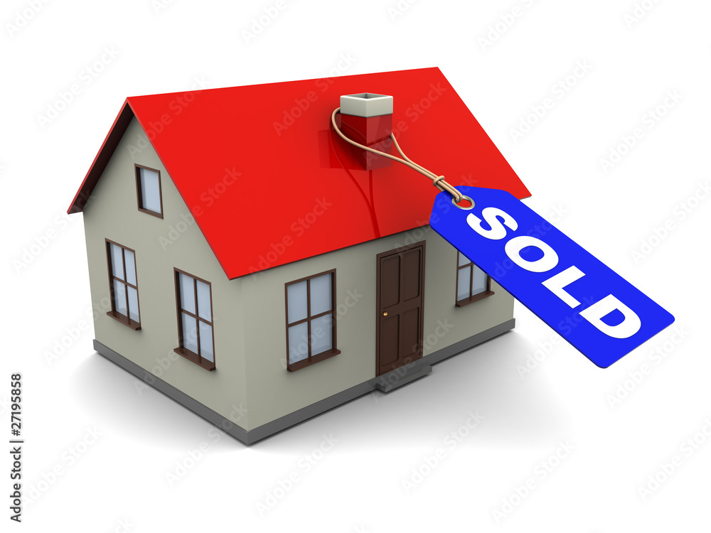 sold house Stock Illustration | Adobe Stock
