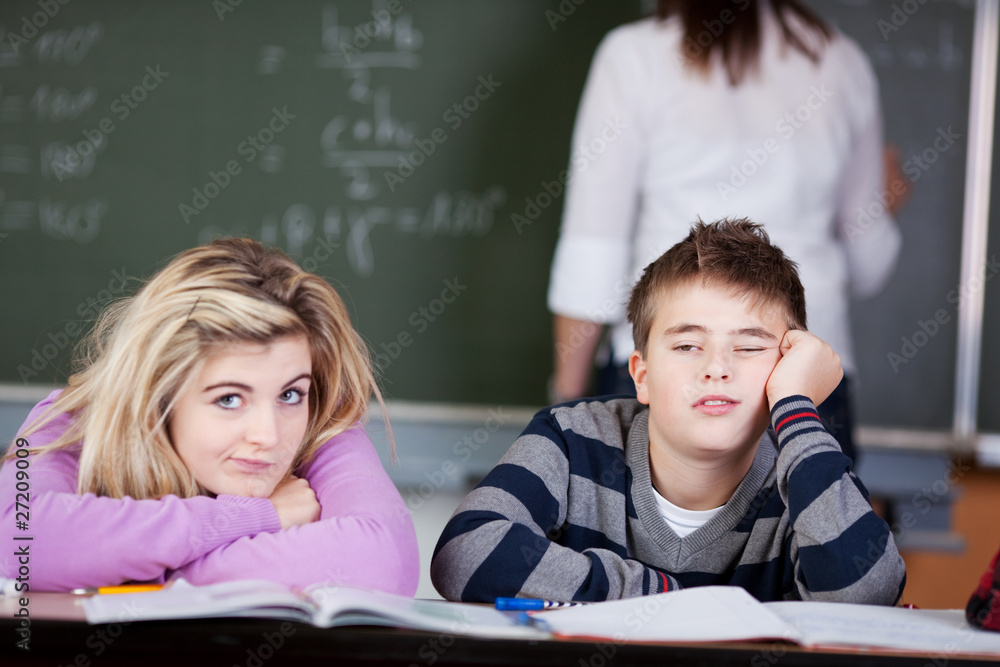 genervte schüler Stock-Foto | Adobe Stock