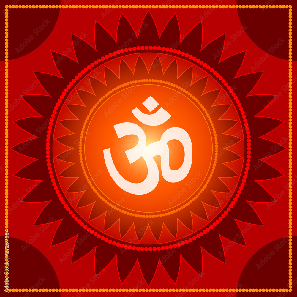 Spiritual Om Design Background Stock Vector | Adobe Stock