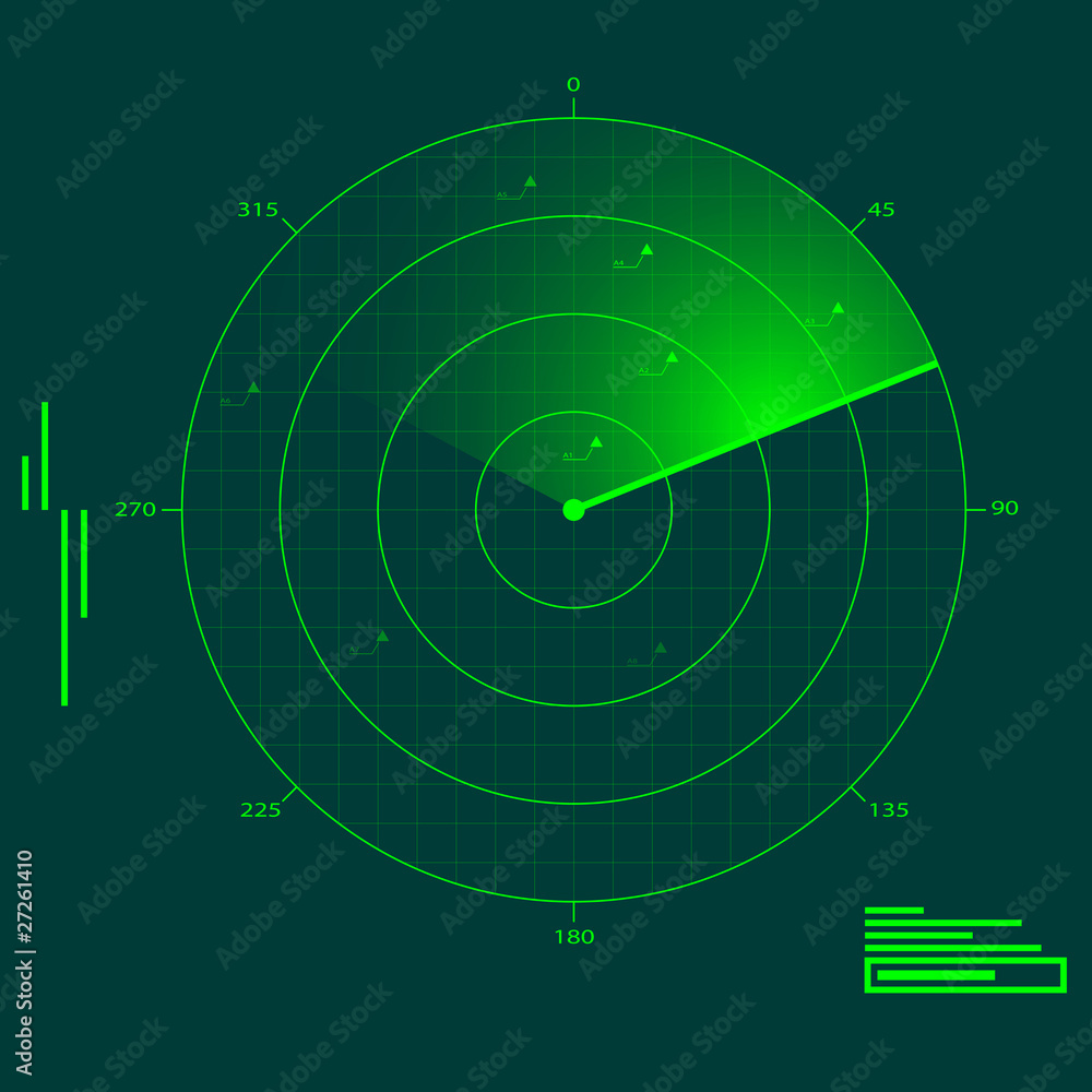Radar localization Stock Vector | Adobe Stock