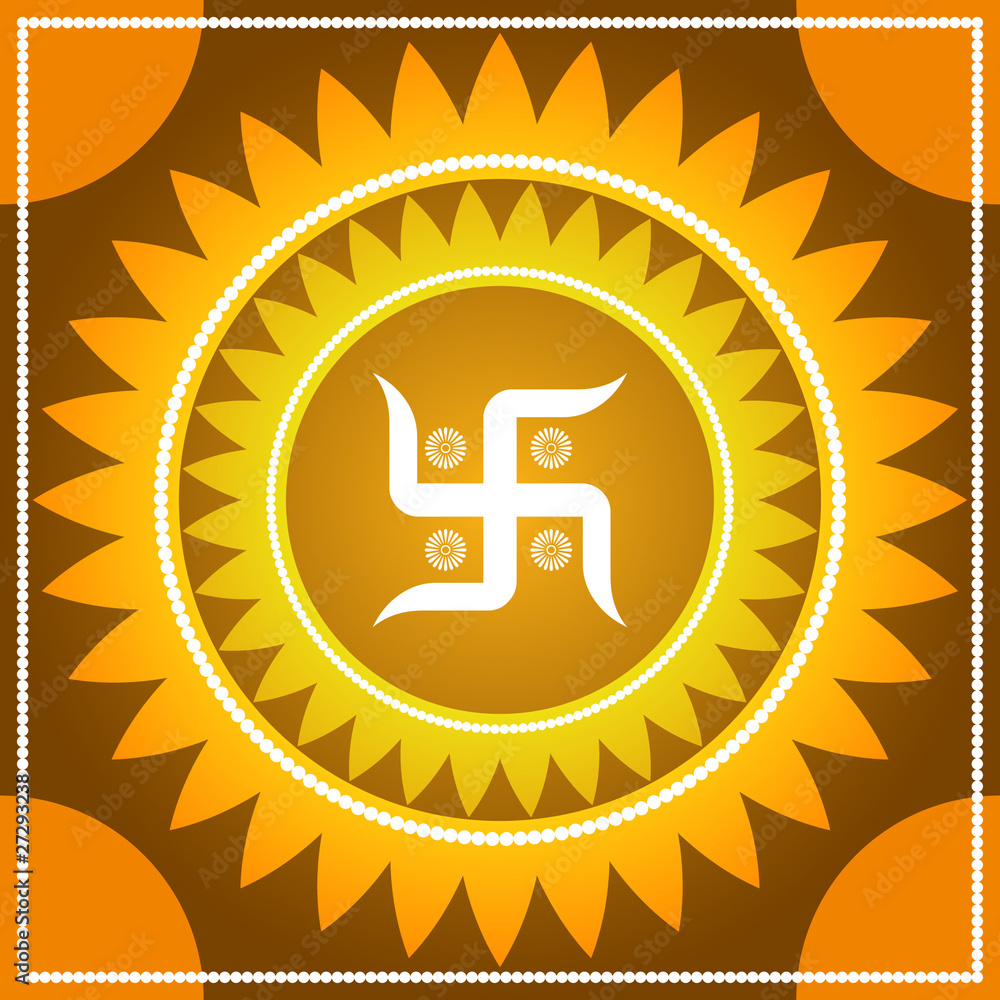 Spiritual Swastika Design Stock Vector | Adobe Stock