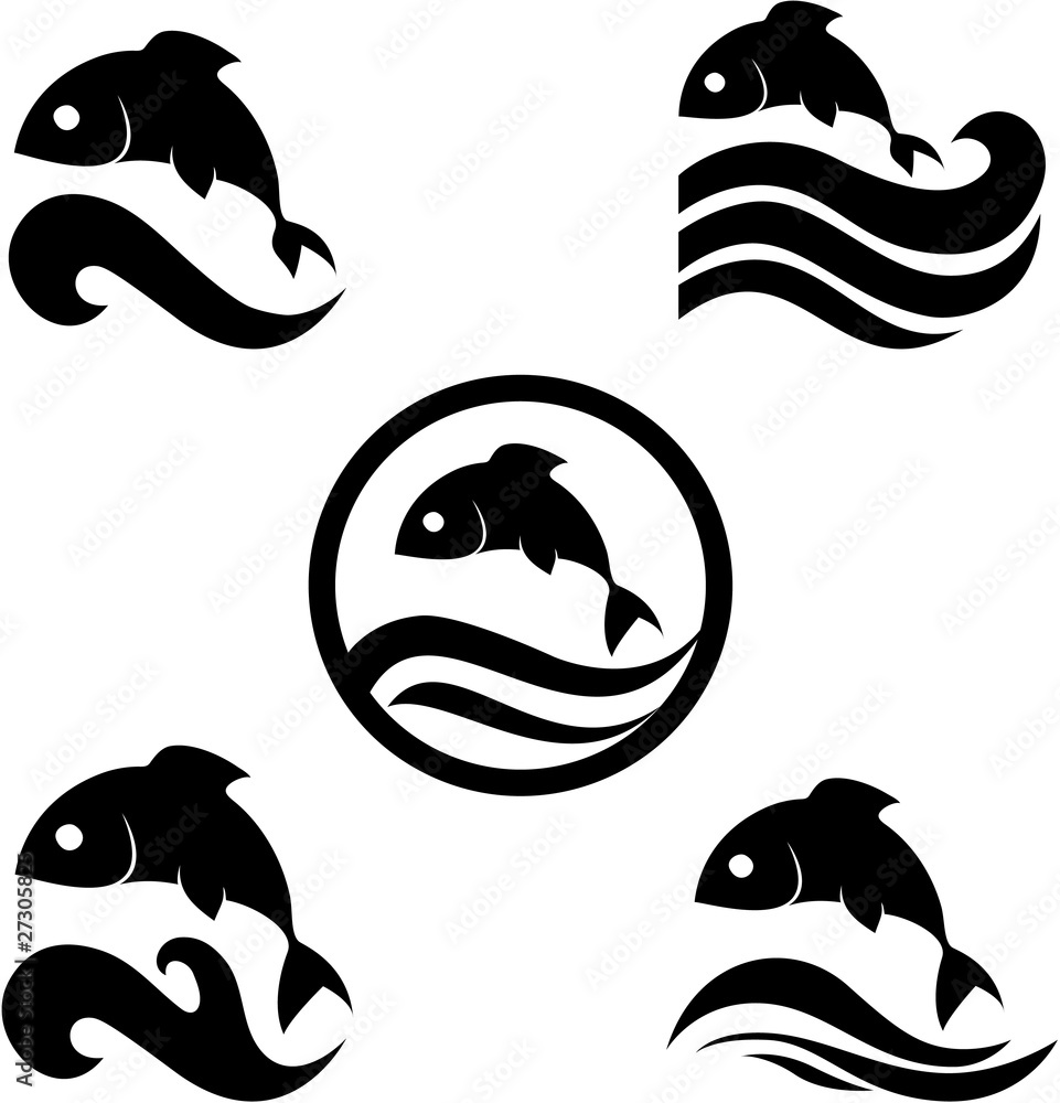 Vector illustration of a fish Stock Vector | Adobe Stock