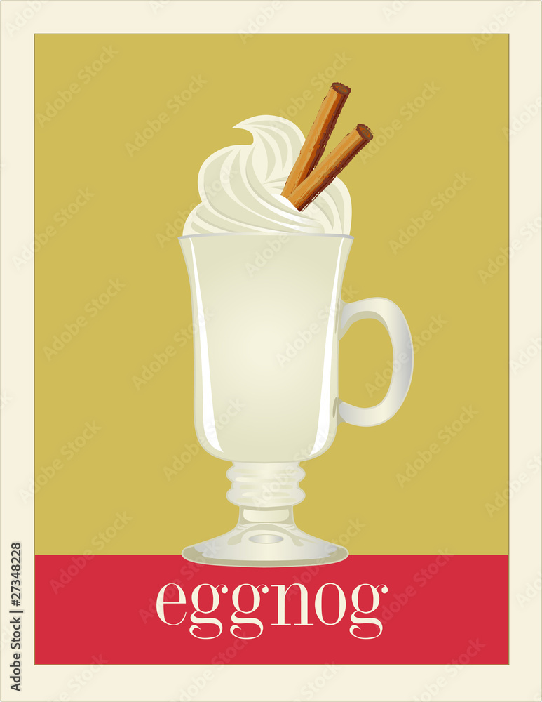 Eggnog poster Stock Vector | Adobe Stock