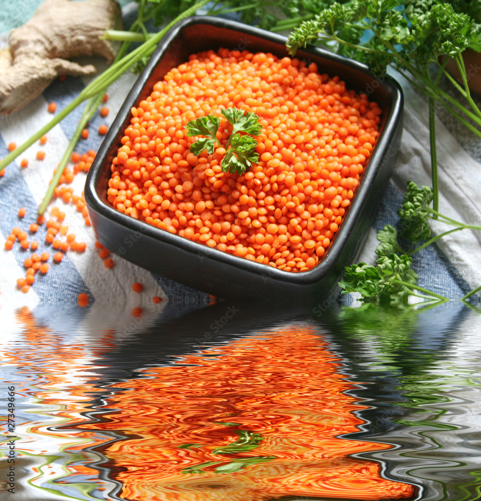 rote linsen Stock Photo | Adobe Stock