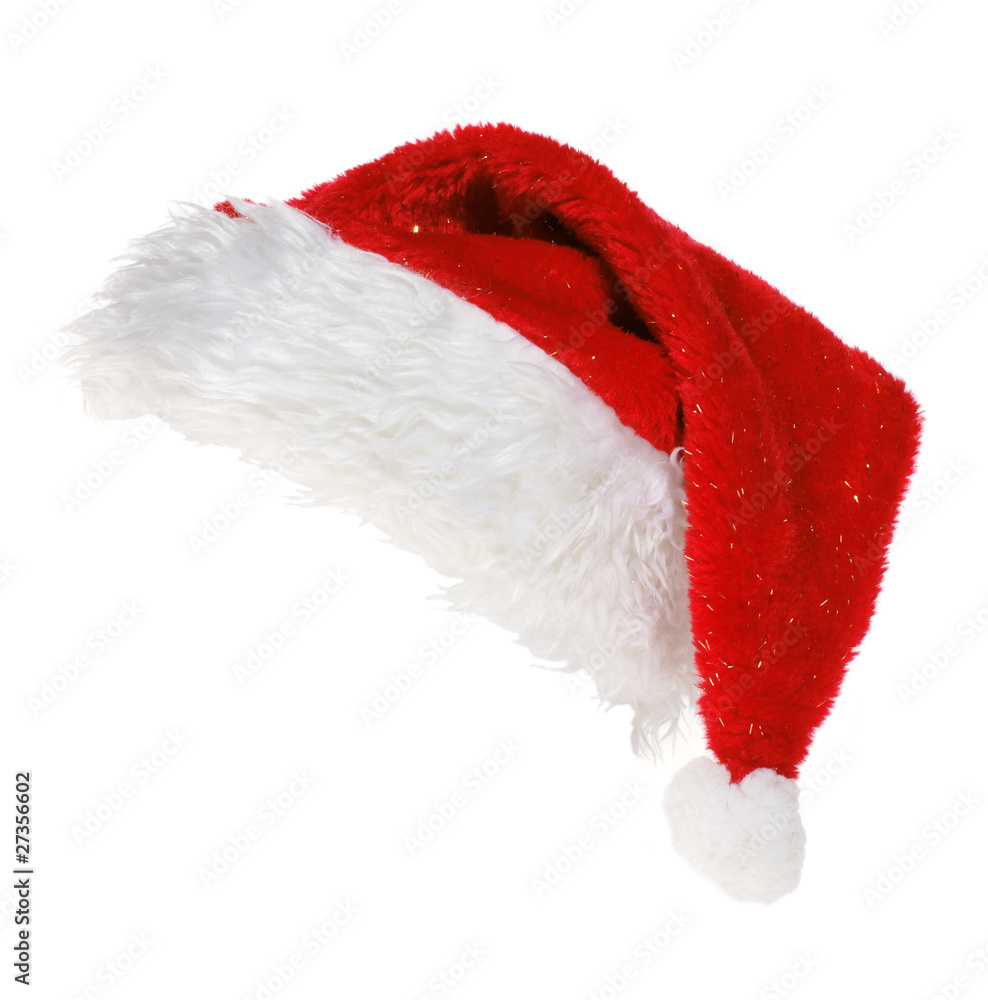 red Santa Claus hat Stock Photo | Adobe Stock