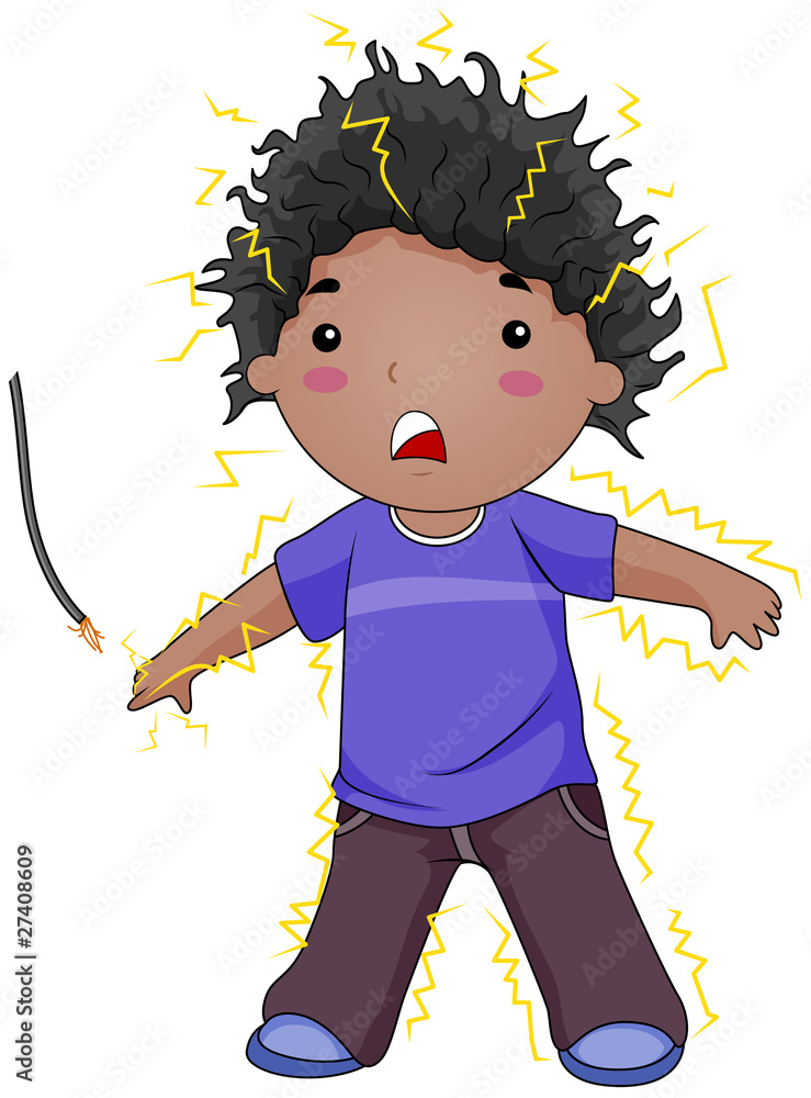 Electrocuted Kid vector de Stock | Adobe Stock