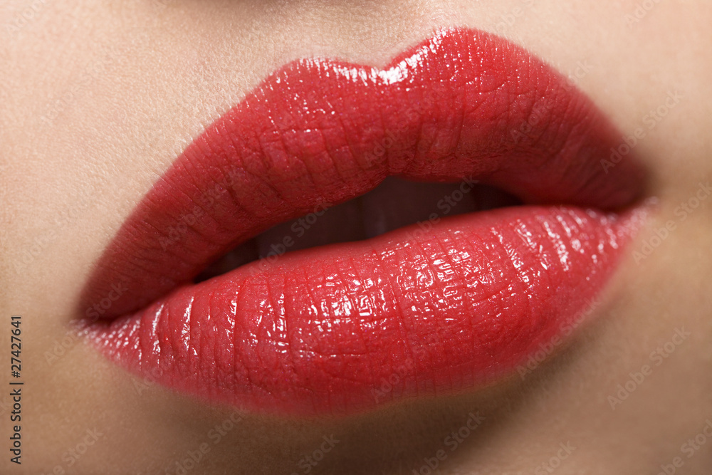 Seductive Red Lips Stock Photo | Adobe Stock
