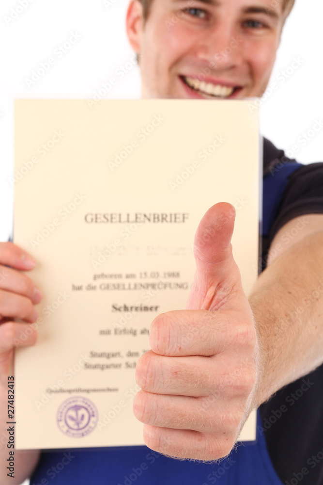Gesellenbrief Stock-Foto | Adobe Stock