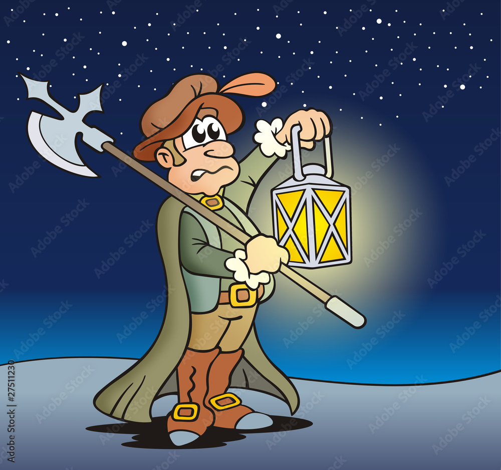 Nightwatchman Outdoor Stock-Illustration | Adobe Stock