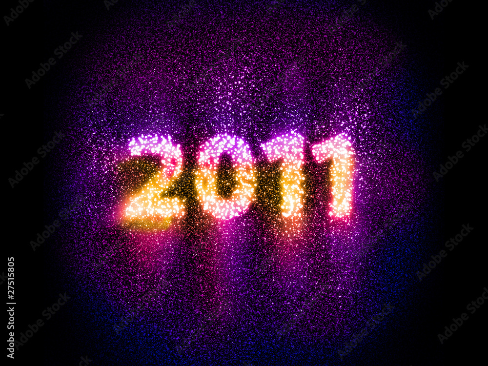 Number 2011 made of stars. Font family: sans-serif. Stock Illustration ...