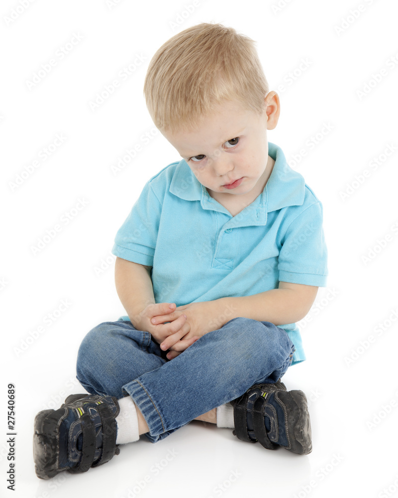 Sad and Pouting Boy Stock Photo | Adobe Stock