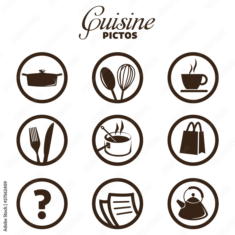cuisine pictos Stock Vector | Adobe Stock
