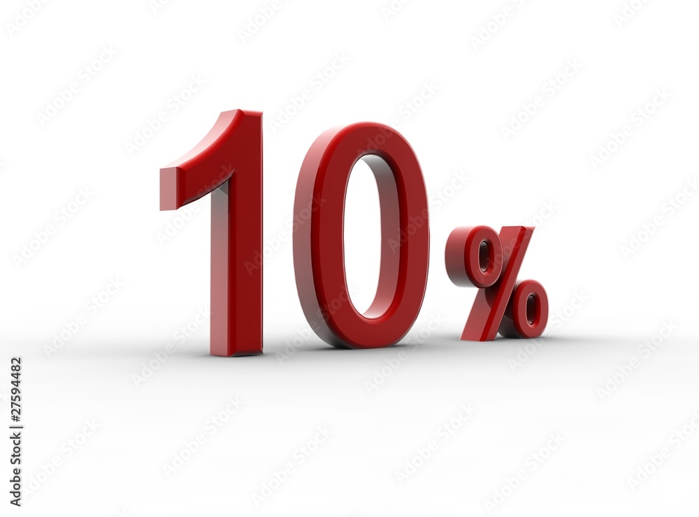 Red 10 percentage Stock Photo | Adobe Stock