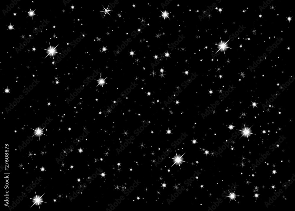 Abstrakter Sternenhimmel mit schwarzem Hintergrund Stock-Vektorgrafik ...