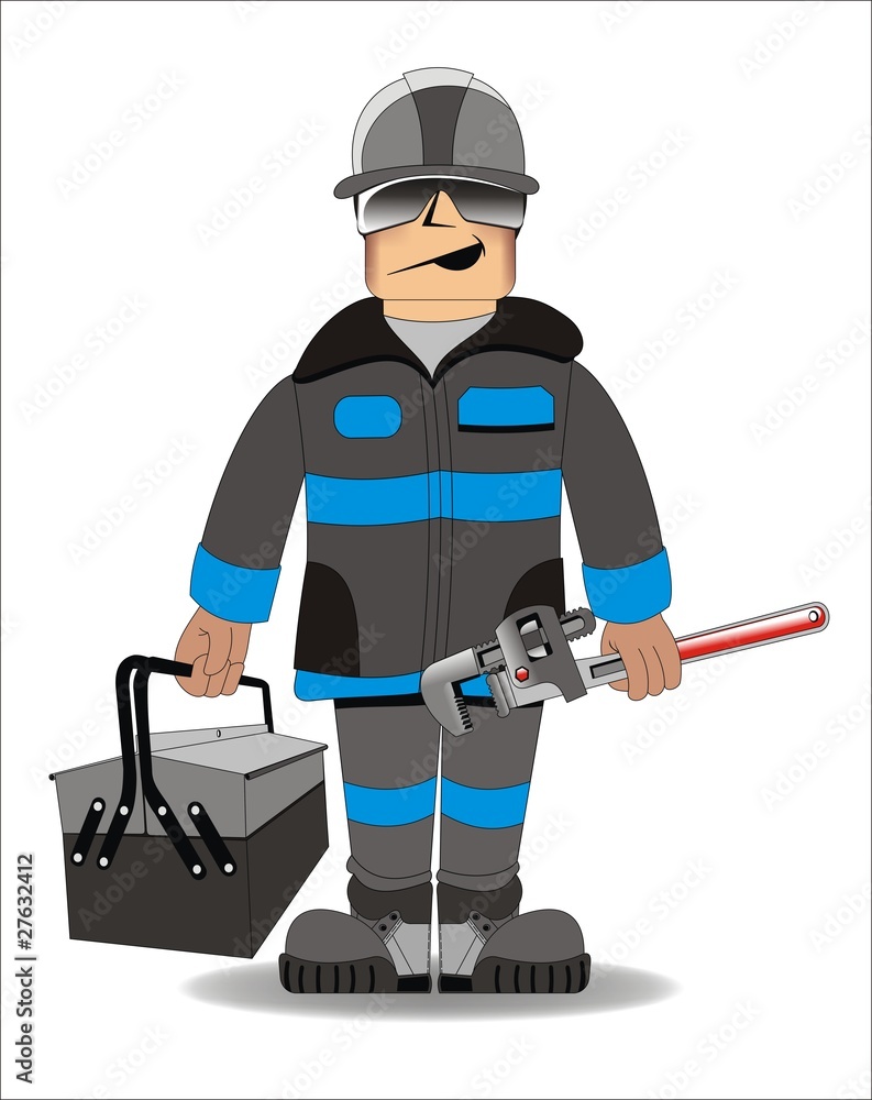 Hombre_operario 5 vector de Stock | Adobe Stock