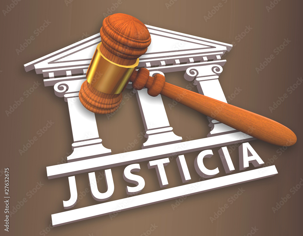 justicia 3D + mazo Stock Illustration | Adobe Stock