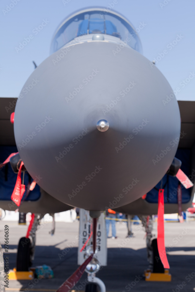 American Military F-15 Eagle Fighter Jet Airplane Close Up Stock Photo ...