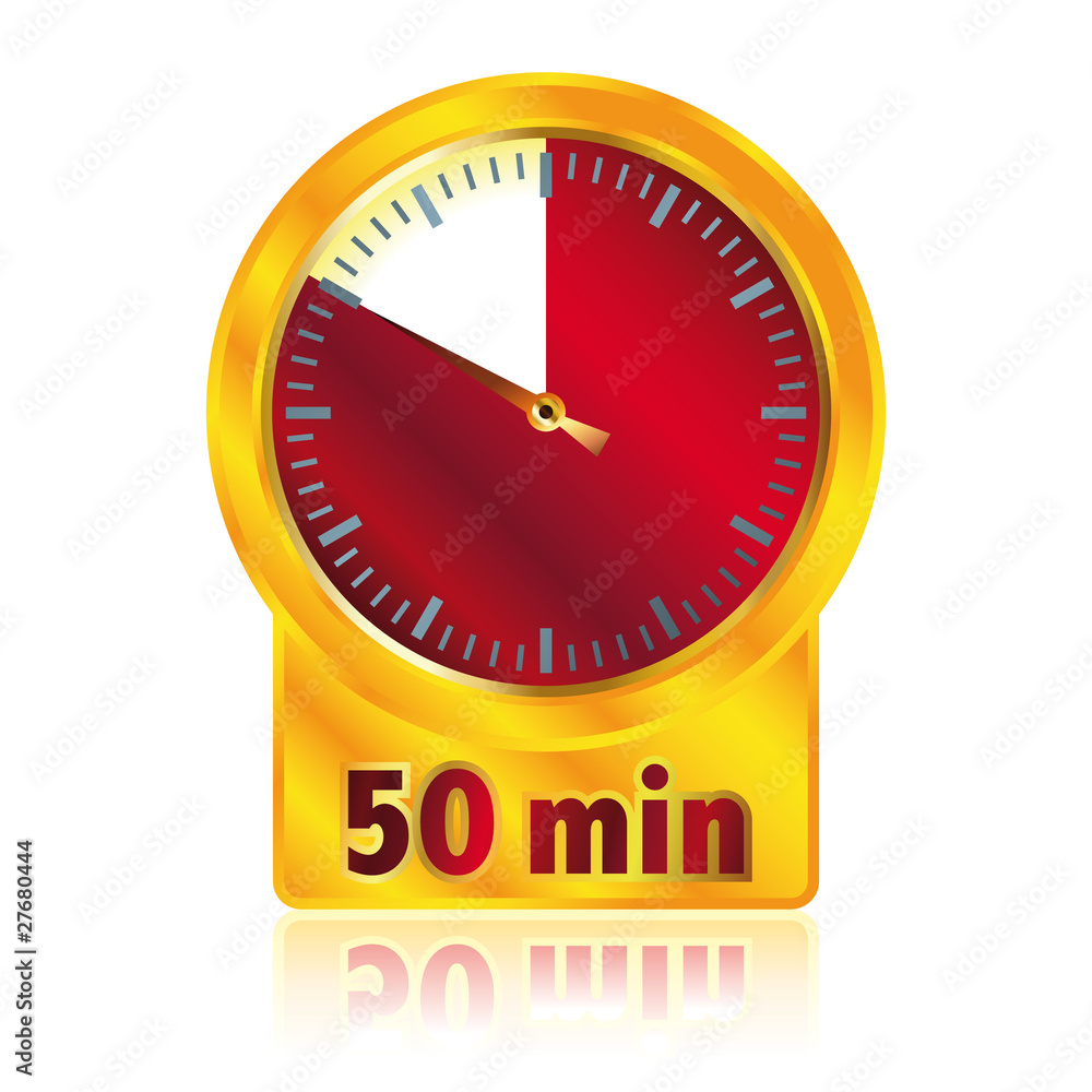 stopwatch 50 minutes Stock Vector | Adobe Stock