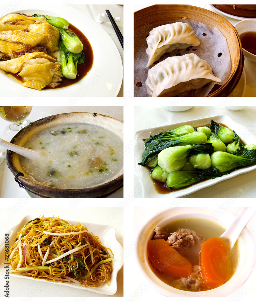 chinese food collage Stock Photo | Adobe Stock