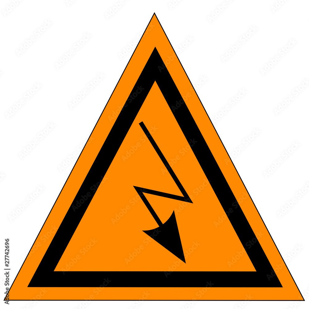 Panneau risque électrique Stock Vector | Adobe Stock