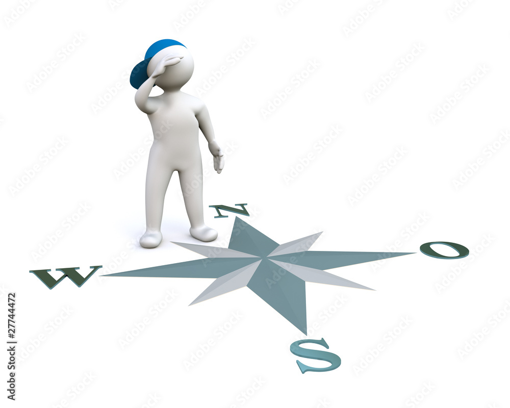 3D Man scout Stock Illustration | Adobe Stock