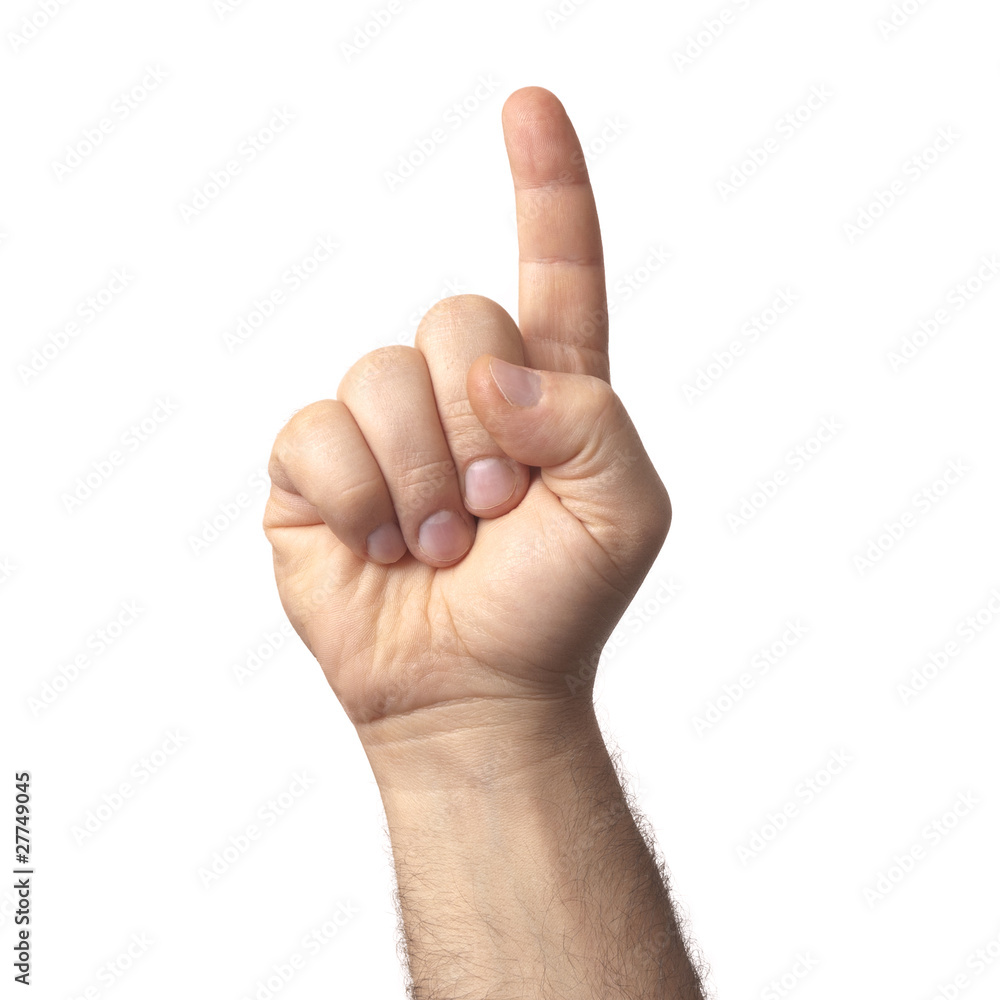 Foto Stock mano uno dito | Adobe Stock