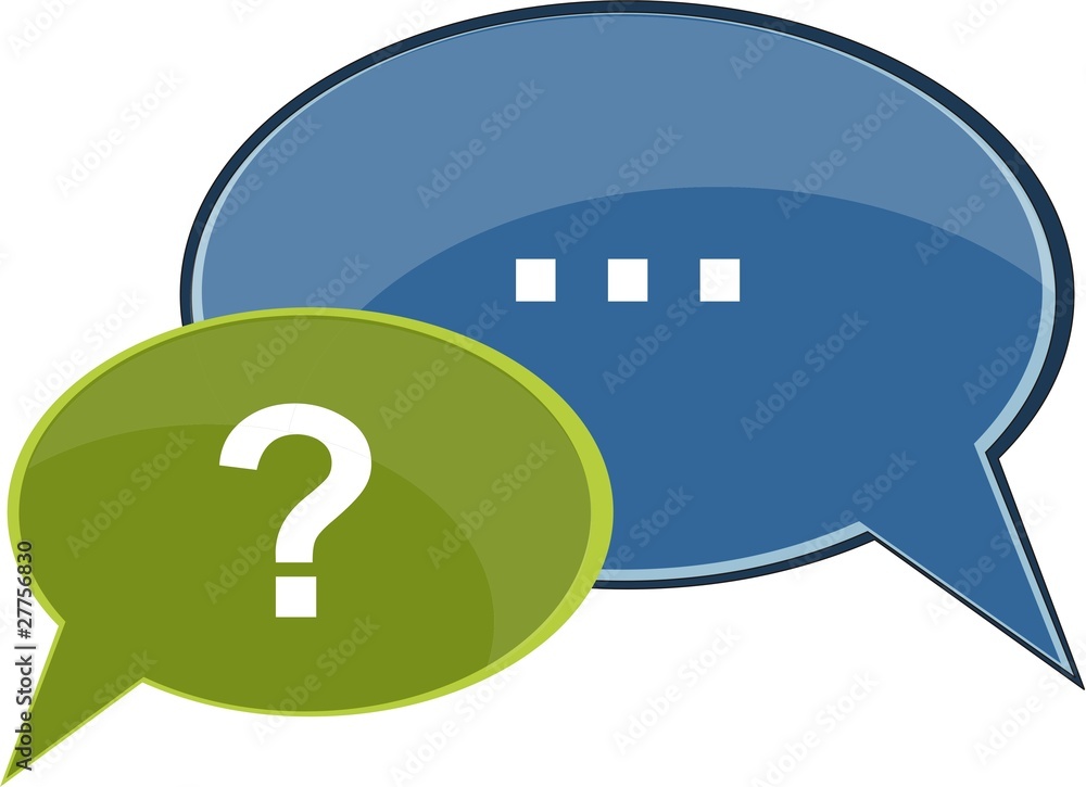 Vecteur Stock bulle question réponse | Adobe Stock