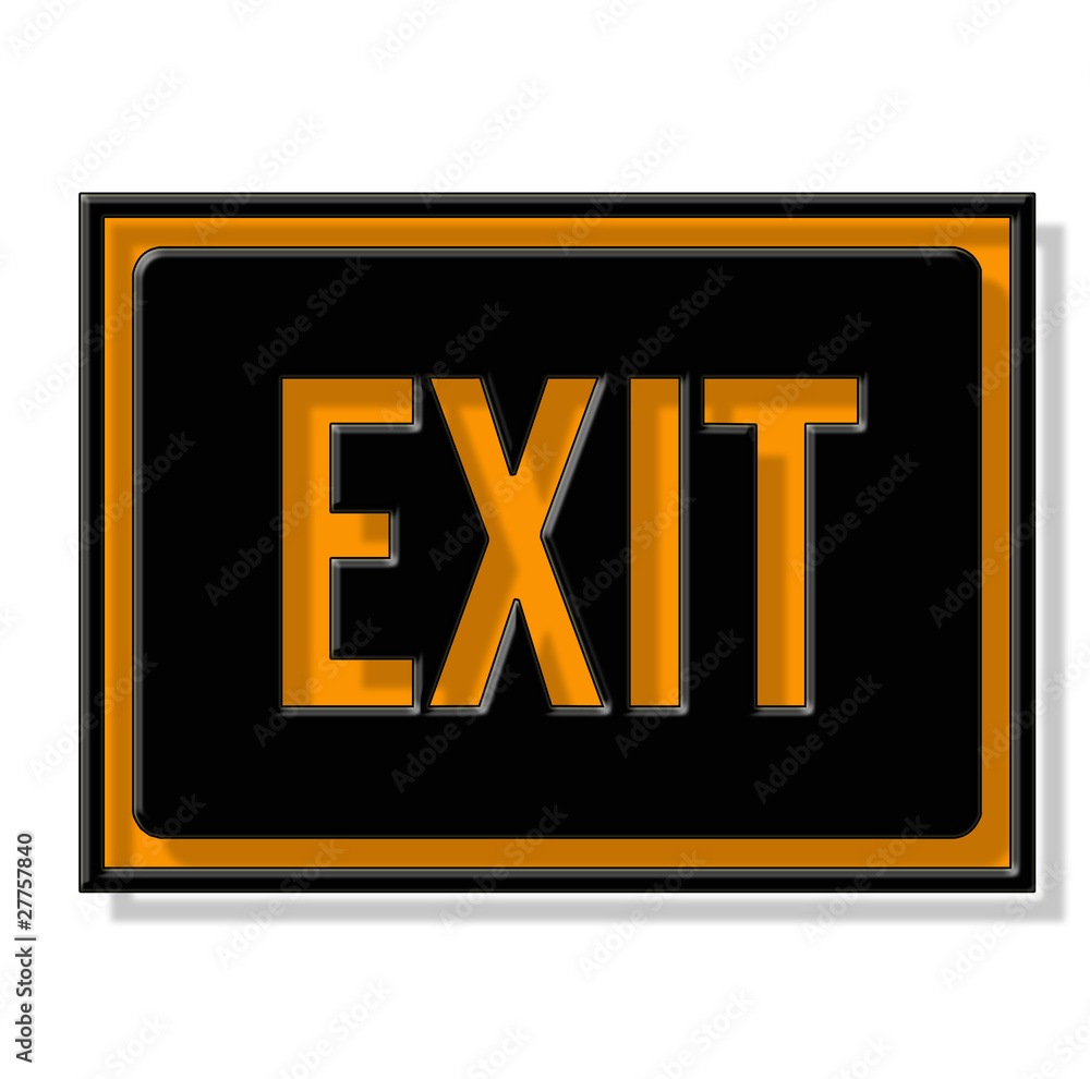 panneau sortie, exit Illustration Stock | Adobe Stock