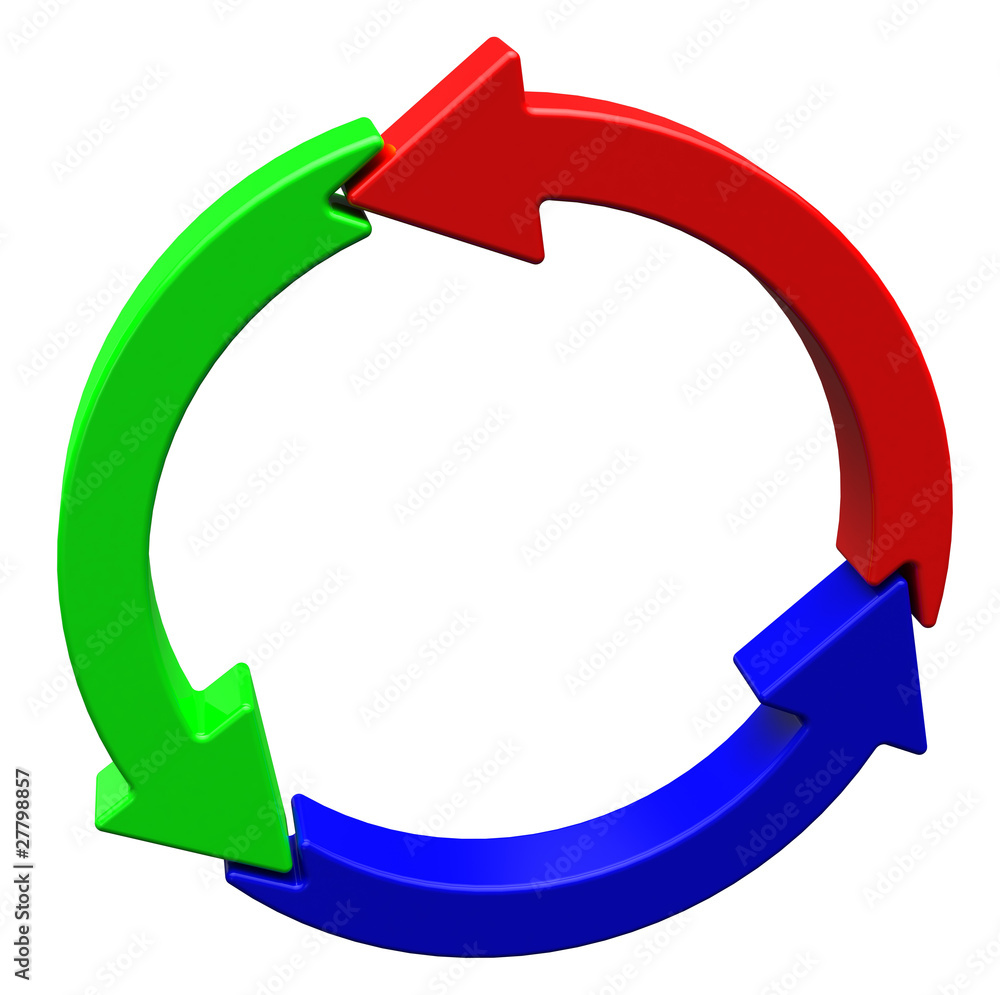 Pfeile im Kreis Stock-Illustration | Adobe Stock