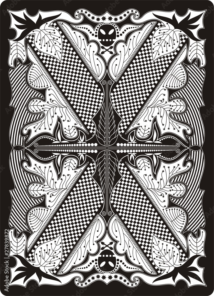 playing card back side 65x90 mm Stock Vector | Adobe Stock