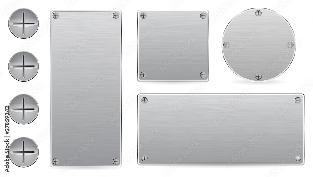 steel signs Stock Vector | Adobe Stock