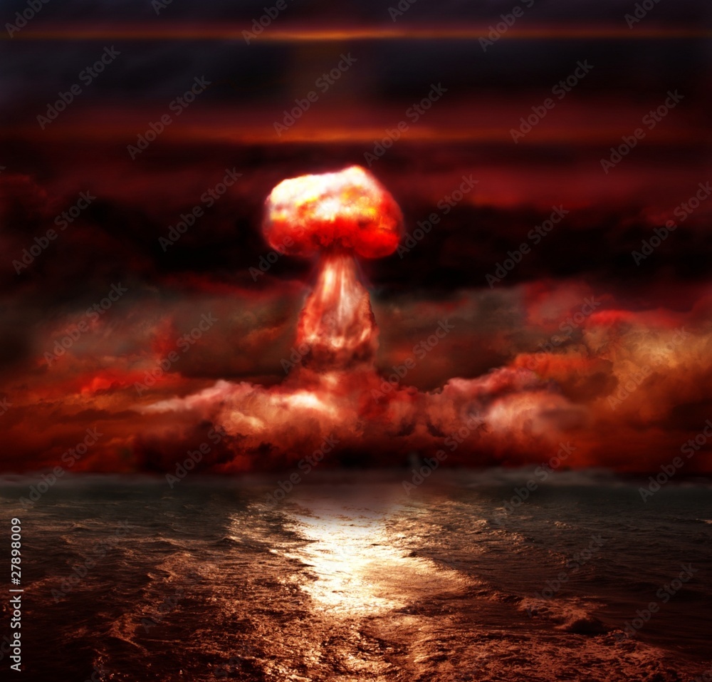 explosion of nuclear bomb Stock Illustration | Adobe Stock