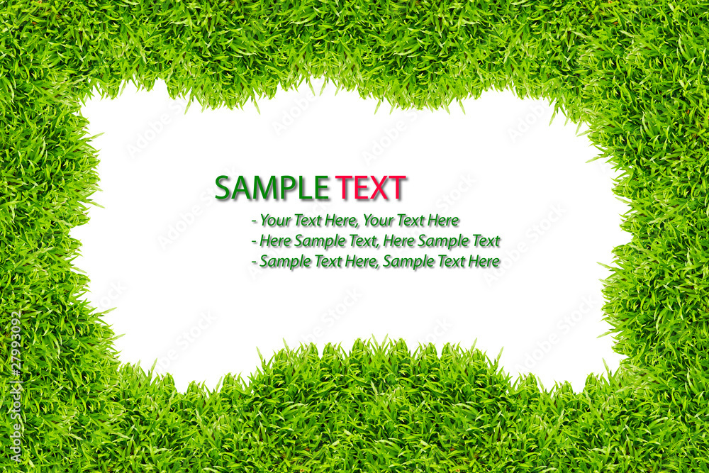 grass frame isolated on white background Stock Photo | Adobe Stock