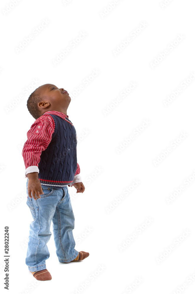 Boy Standing Side View