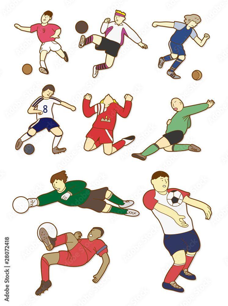 cartoon football player Stock Vector | Adobe Stock