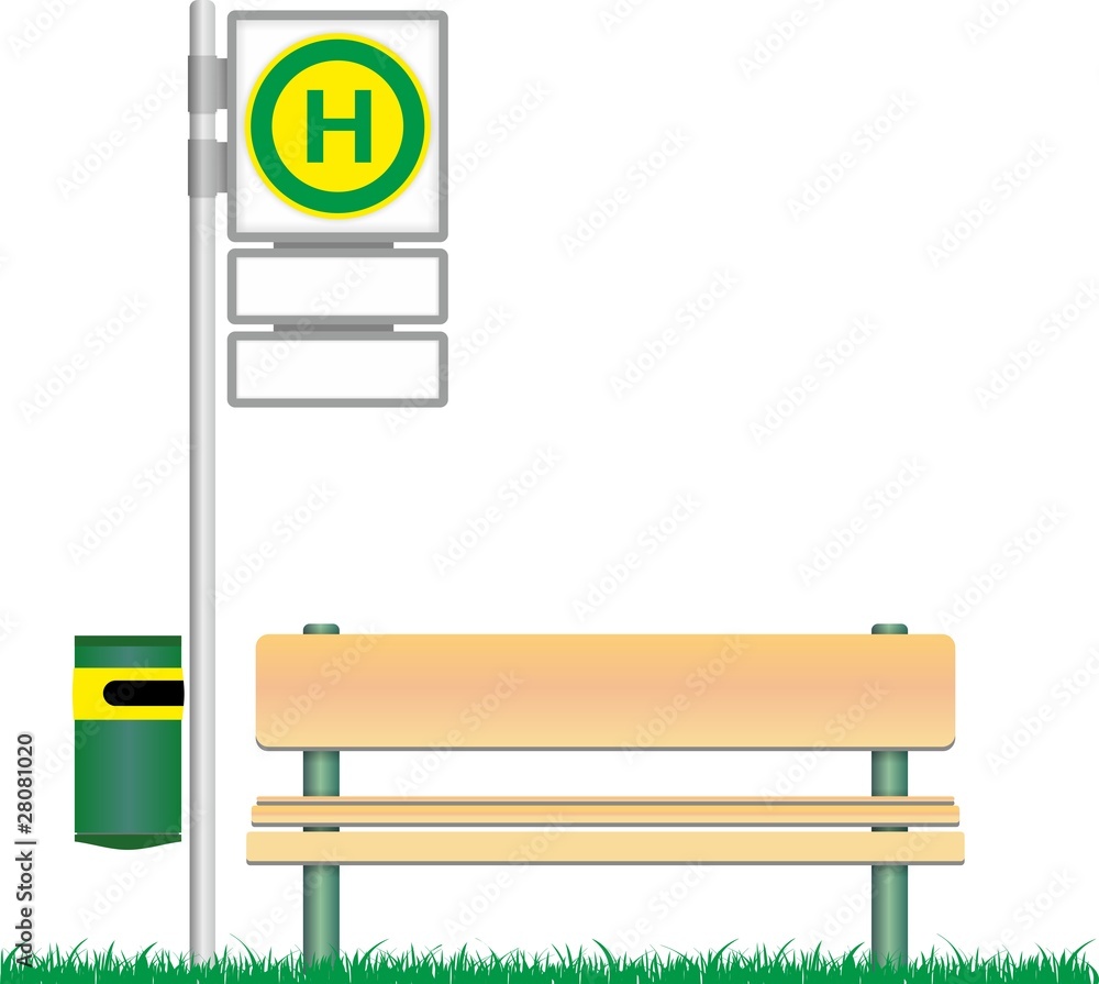 Haltestelle Stock-Vektorgrafik | Adobe Stock